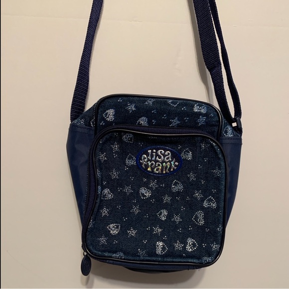 Lisa Frank | Bags | Lisa Frank Denim Glitter Purse Lunch Bag Box ...